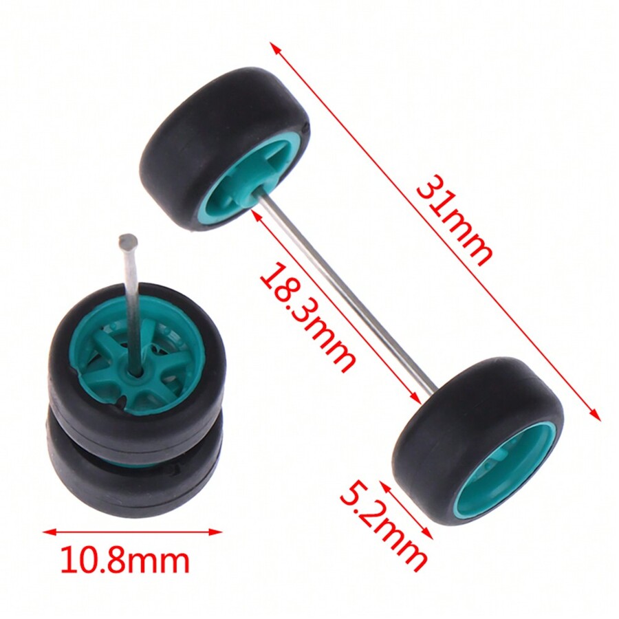 4 Räder + 2 Achsen Upgraded Legierung Auto Modell Modifizierte Rad Mit ...