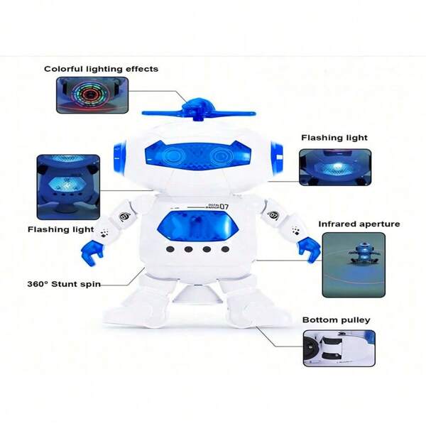 1PC Dance Robot Electric Universal Sound And Light Youth Toys Dance ...