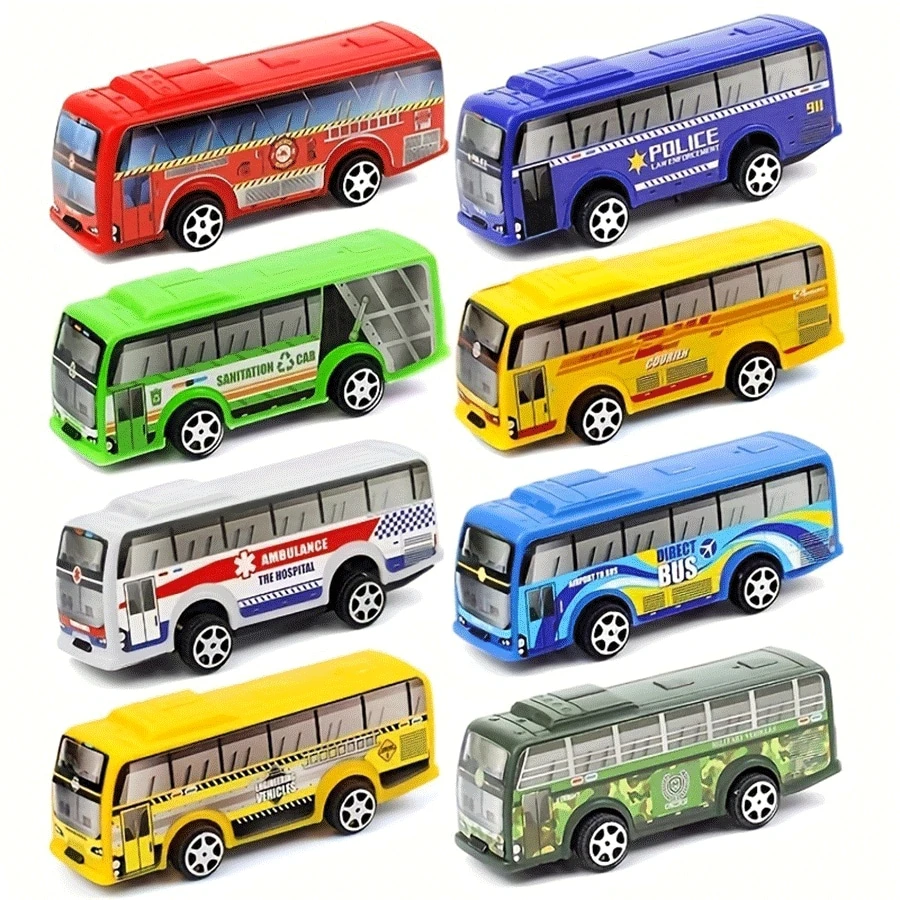 2pcs Mini Bus Toys For Kids, Random Colors,Tractor,Car,Tayo Bus Toys ...