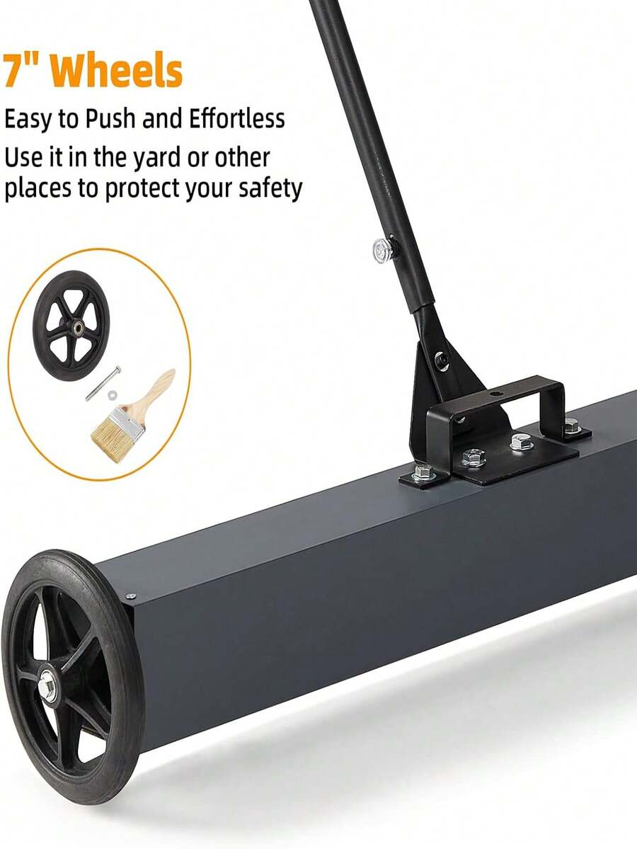 24-Inch Magnetic Sweeper With Wheels, Rolling Magnetic Sweeper Quick ...
