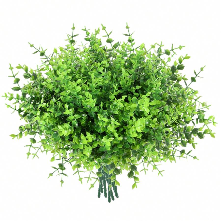 10 Bundles Outdoor Artificial Flowers UV Resistant No Fade Boxwood Faux ...