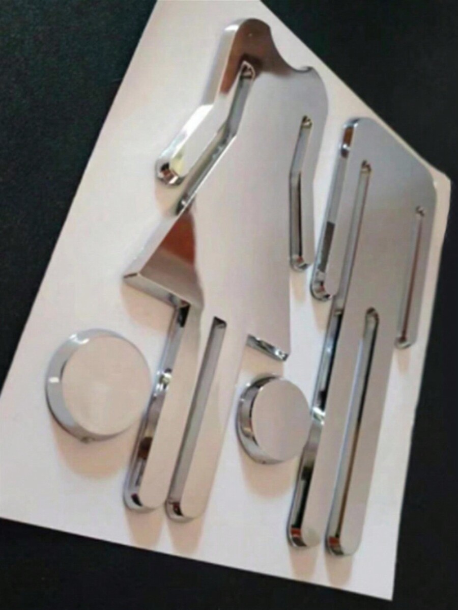 A Set 4inch Toilet Signage Toilet Door Number 3D Three-Dimensional ...