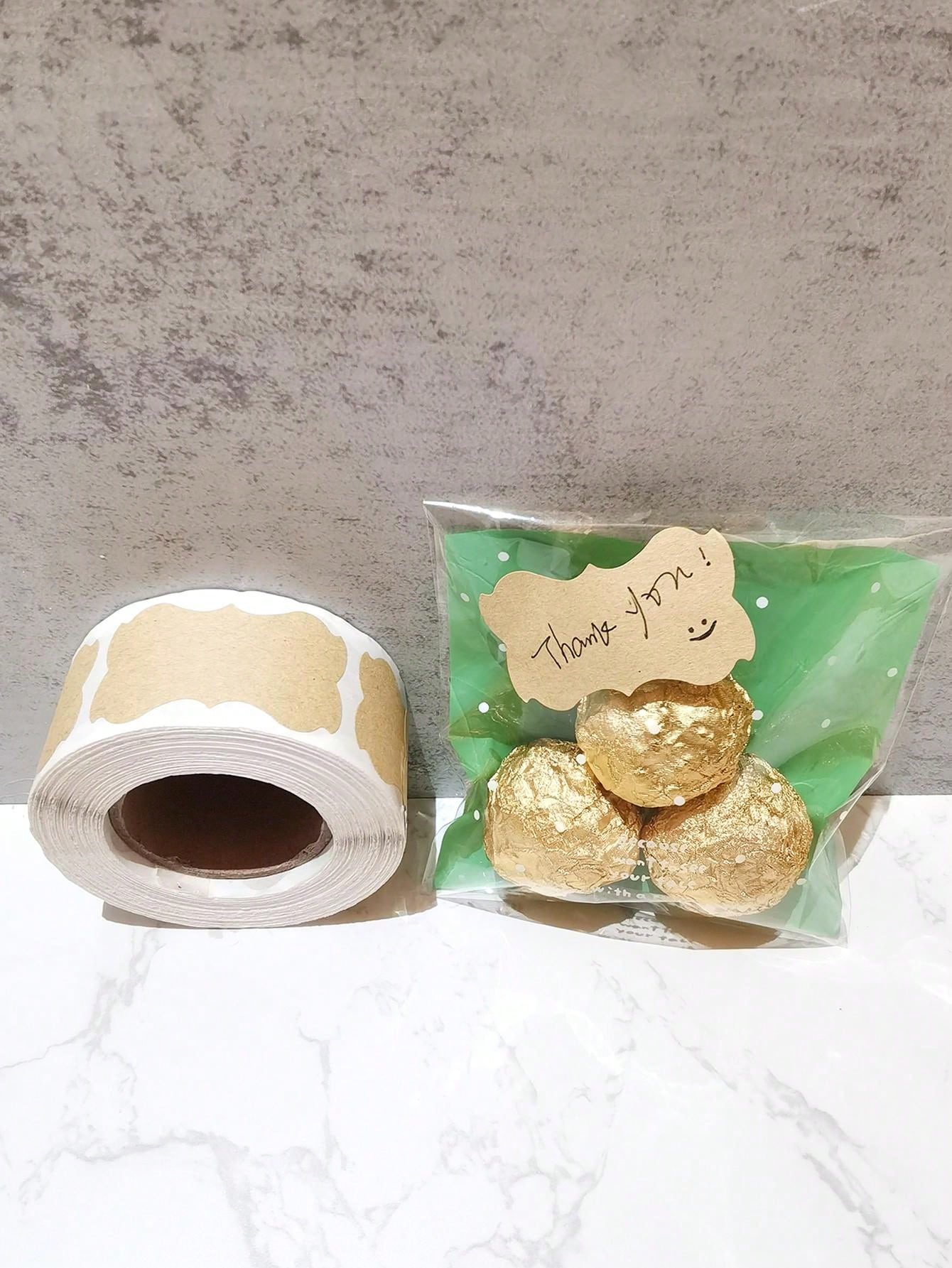 2 Rolls (300 Stickers Per Roll) Bone Shape Self-Adhesive Labels Gift ...