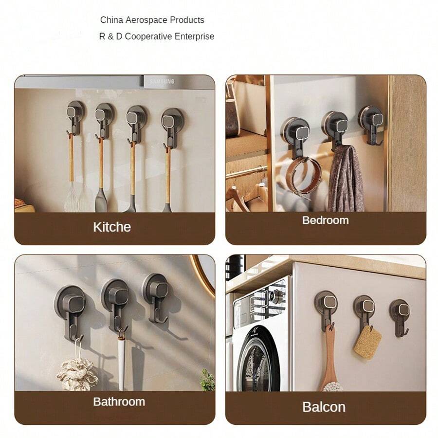 Heavy Duty Suction Hook, Vacuum Suction Cup Wall Mounted Hook For ...