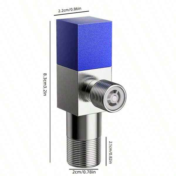 Full Copper Triangle Valve For Hot And Cold Water, Anti-Backflow Angle ...