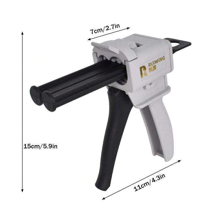 Dosing Gun For AB Epoxy, 50 Ml AB Epoxy Glue Gun, Handle Glue Mixed, 1: ...