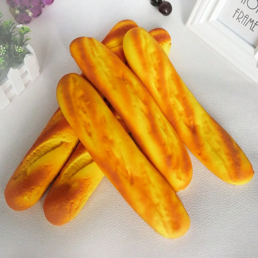 PU Simulation Feel Long Bread Long Bread Bread Bun Toast Mantou Food ...