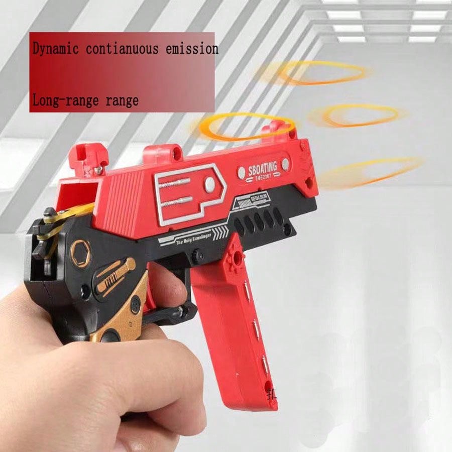 Pistola De Goma Plegable Grande Lanzador De Banda De Goma 6/8 Disparos En Ráfaga Pollo Para ...