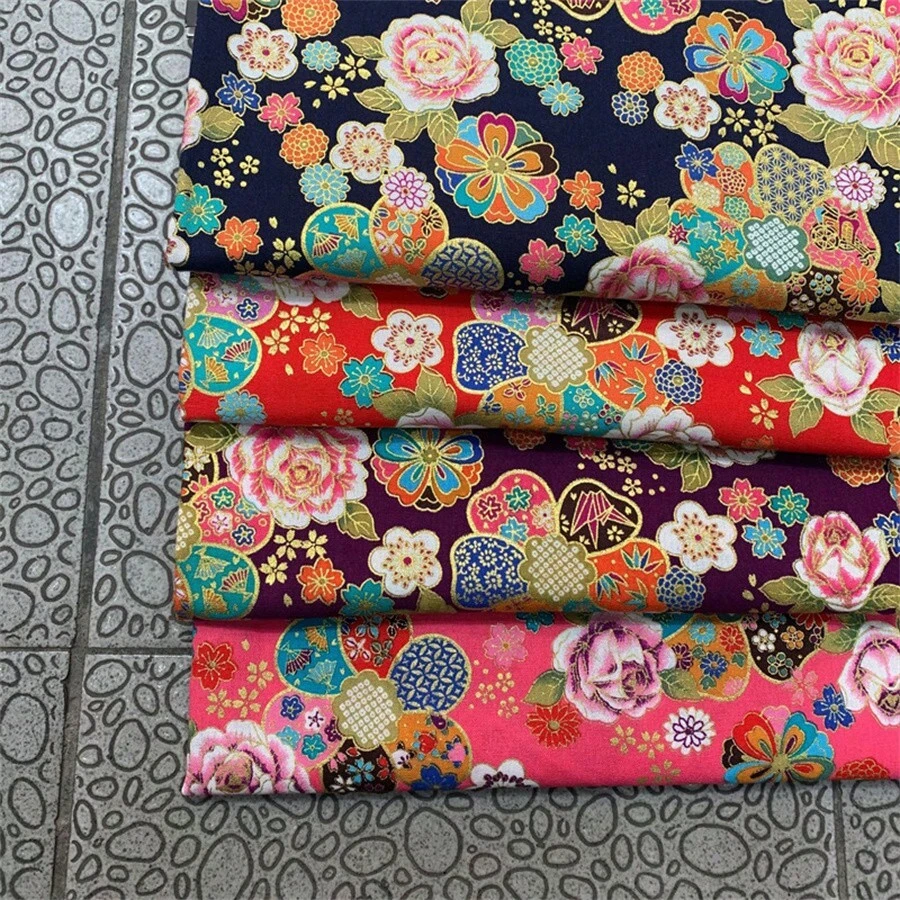 4 Pcs Japanese Quilting Fabric Bundles 9.8in X 9.8in(25cm X 25cm ...
