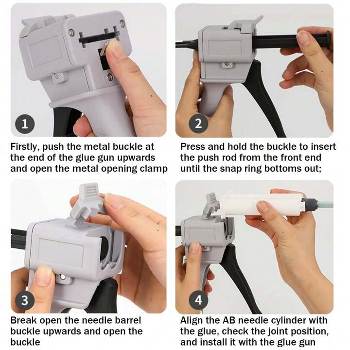 Dosing Gun For AB Epoxy, 50 Ml AB Epoxy Glue Gun, Handle Glue Mixed, 1: ...