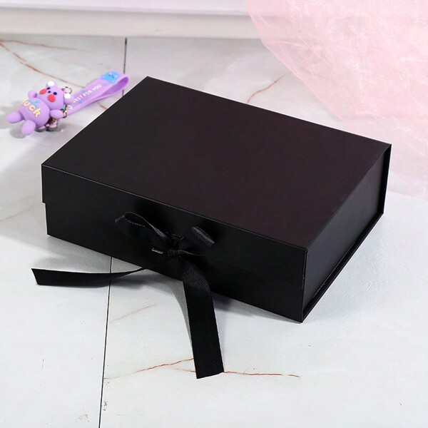 1PC Bow Folding Gift Box Magnetic Folding Gift Box Packaging Box Gift ...