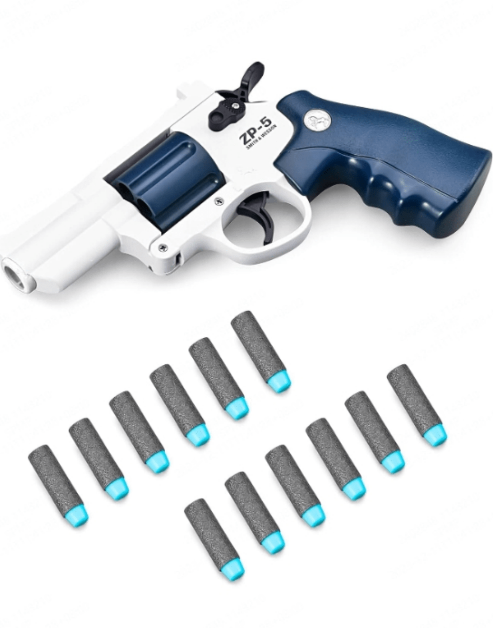 1 Pistola De Juguete De Bala Suave Azul Revólver Pistola De Juguete Al ...