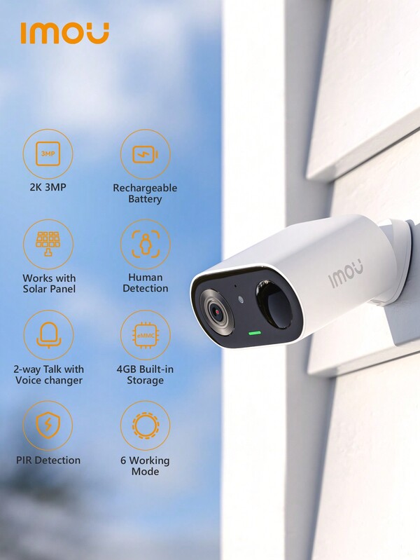 IMOU Cell Go (Kit) With Solar Panel Rechargeable Camera Wi-Fi ...