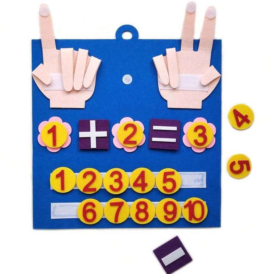 Felt Board Finger Numbers Counting Toy, Toddler Early Educational ...