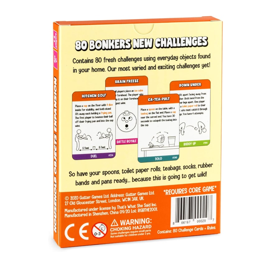 Gutter Games Beat That! Game And Household Objects Expansion Combo Pack ...