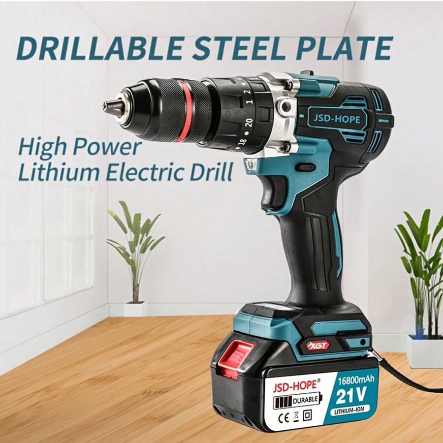 Brushless Lithium Drill, Rechargeable Pistol Drill With Max 13mm Chuck ...