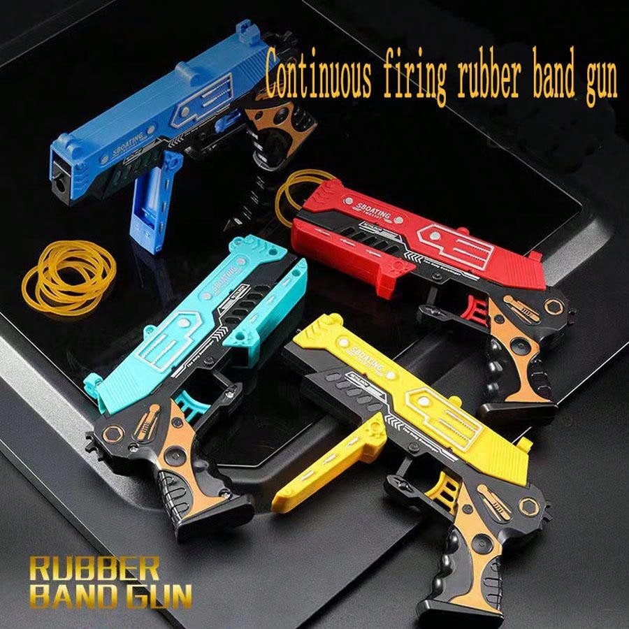 Large Foldable Rubber Band Gun Rubber Band Launcher 6/8 Burst Shooting ...