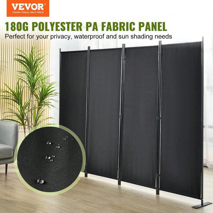 VEVOR 4 Panel Room Divider, 5.6ft High Room Dividers And Folding ...