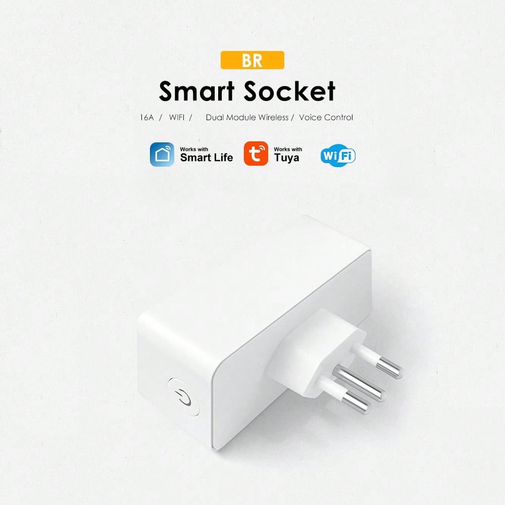 Tuya 16A Brazil Standard WiFi Smart Plug With Power Monitor Smart Life ... Tuya 16A Brazil Standard WiFi Smart Plug With Power Monitor Smart Life ...