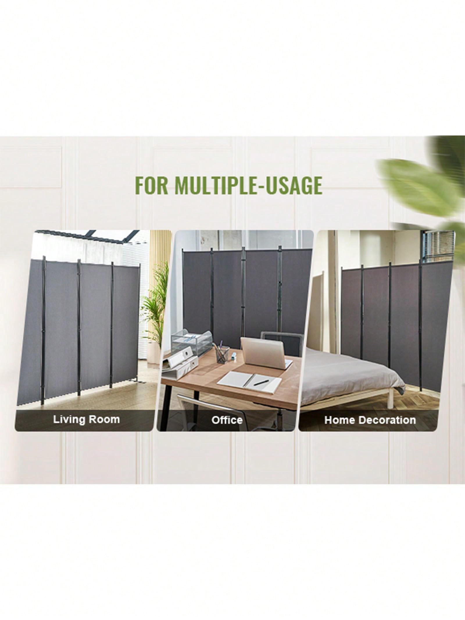 VEVOR 4 Panel Room Divider, 5.6ft High Room Dividers And Folding ...