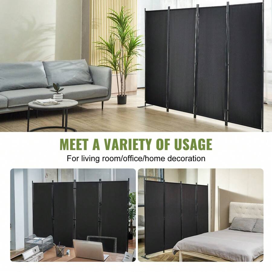 VEVOR 4 Panel Room Divider, 5.6ft High Room Dividers And Folding ...