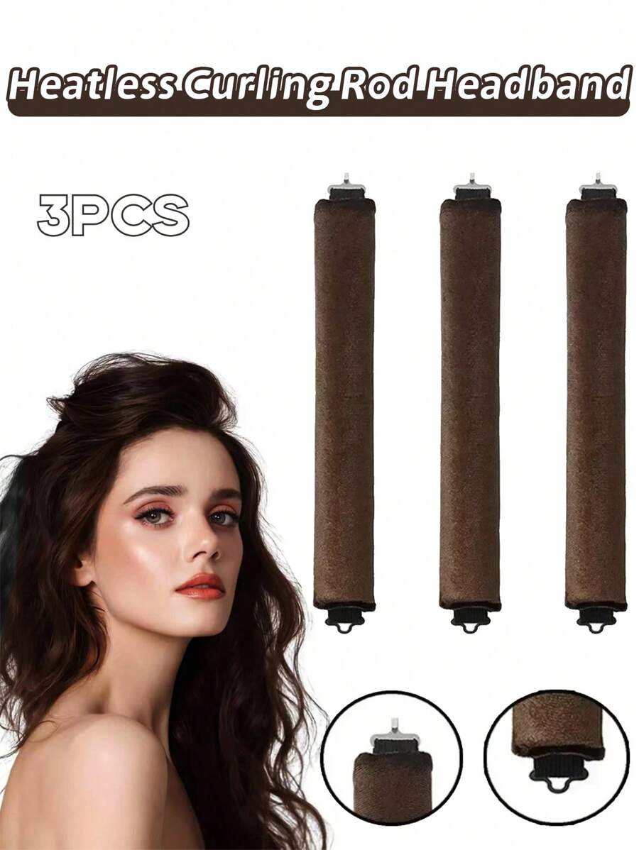 3pcs No Heat Hair Curler Rods For Loose Wave, Lazy Sleeping Hair ...