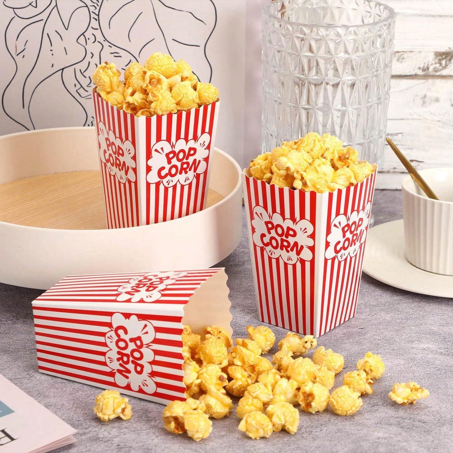 25 Cartons De Pop-corn Jetables, Boîtes À Frites, Seaux Carrés Pliants ...