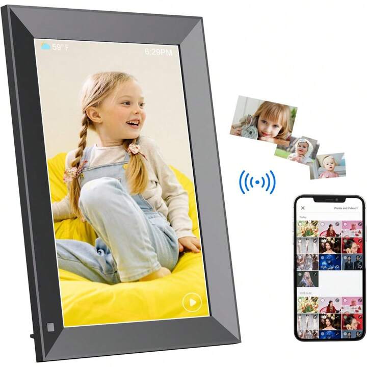 Digital Photo Frame 10.1 Inch, Electronic Picture Frame WiFi With APP ...