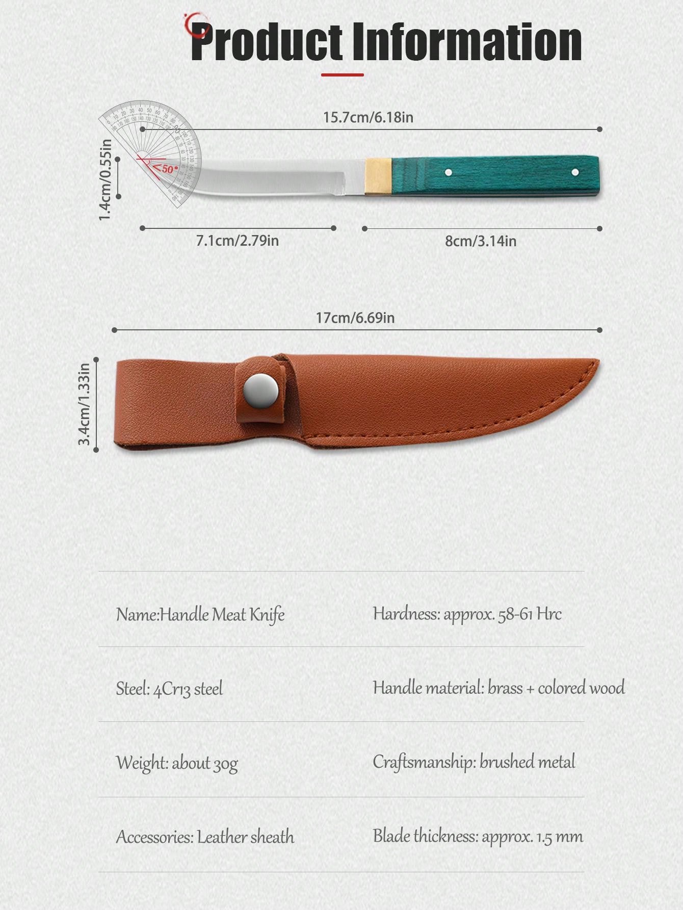 Outdoor Mongolian Hand-Held Meat Knife, Hand-Picked Meat Knife, Fruit ...