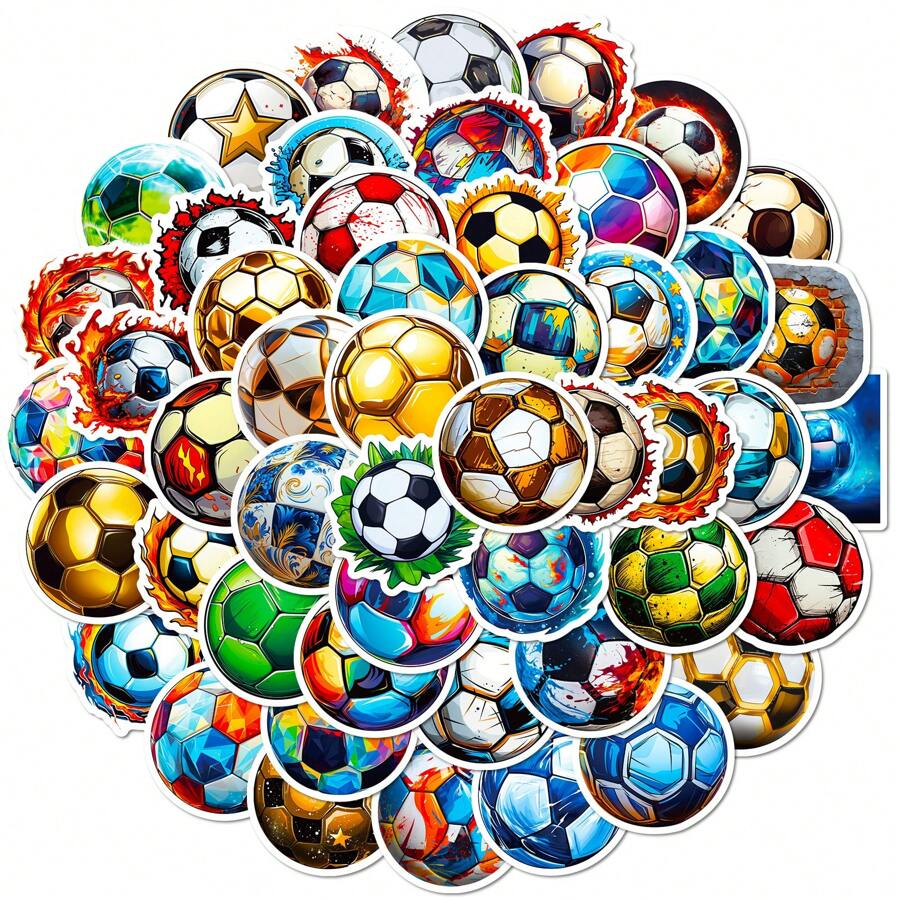 50pcs/Pack World Cup Football Cartoon Sticker, Suitable For Decorating ...