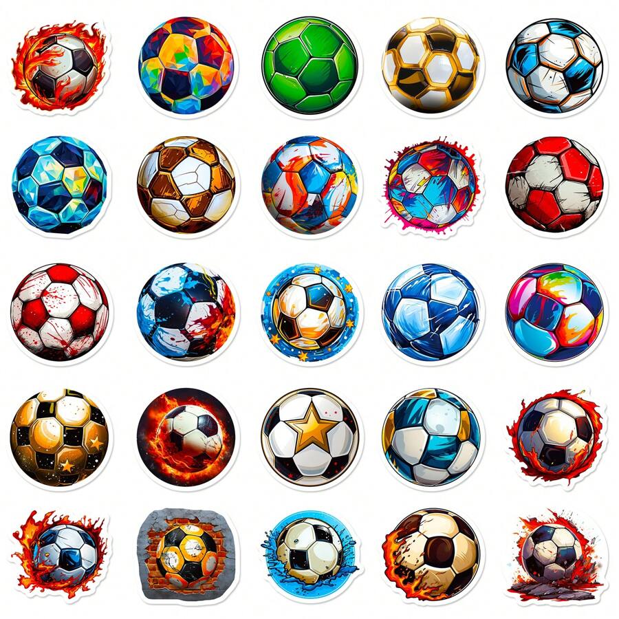 50pcs/Pack World Cup Football Cartoon Sticker, Suitable For Decorating ...