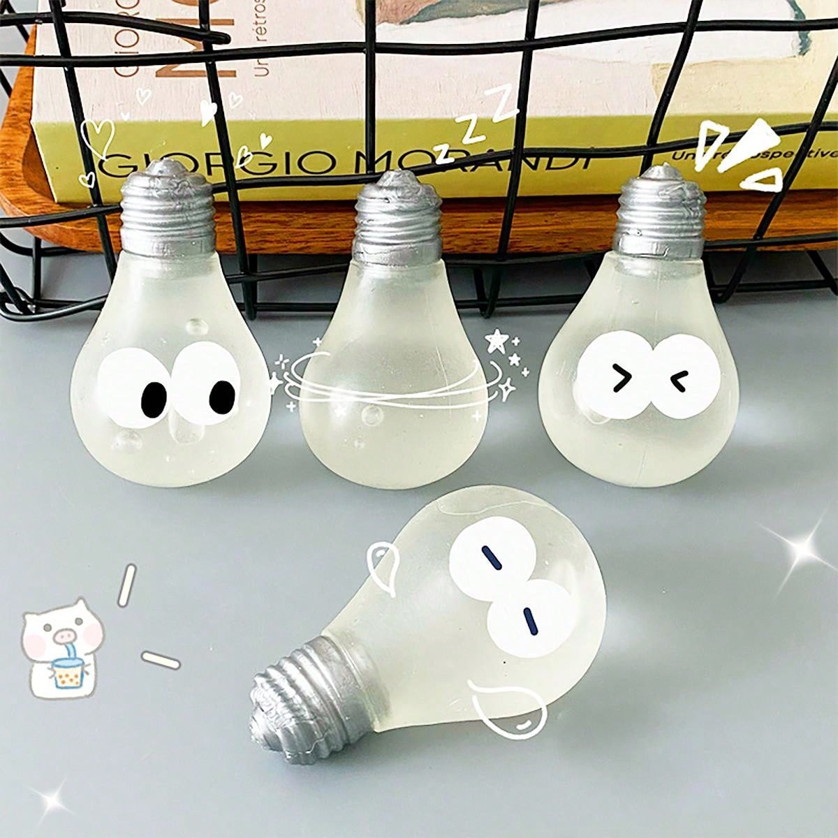 Creative DIY Cute Glow-In-The-Dark Light Bulb Maltose Pinch Music ...