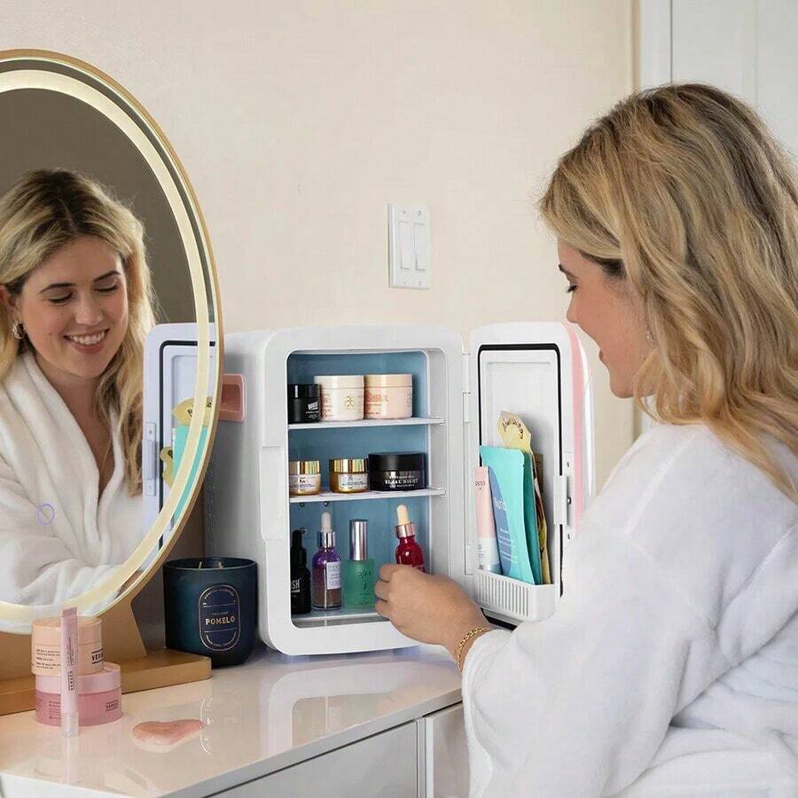 Cooluli 10L Mini Fridge For Bedroom - Car, Office Desk & College Dorm ...