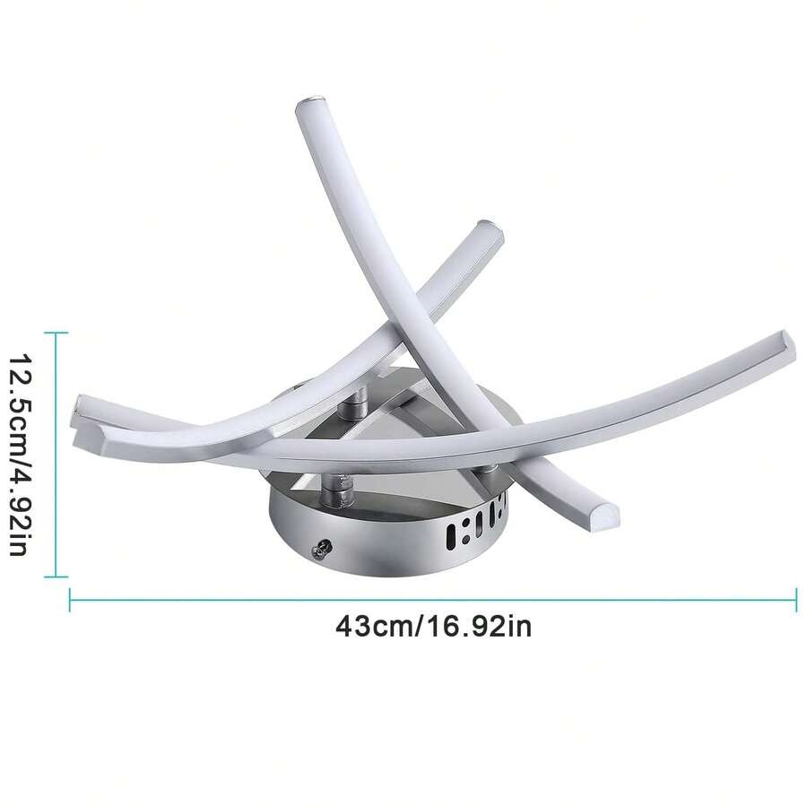 LED Ceiling Light Modern, 21W Ceiling Lamp With Fork-Shaped Surface For ...