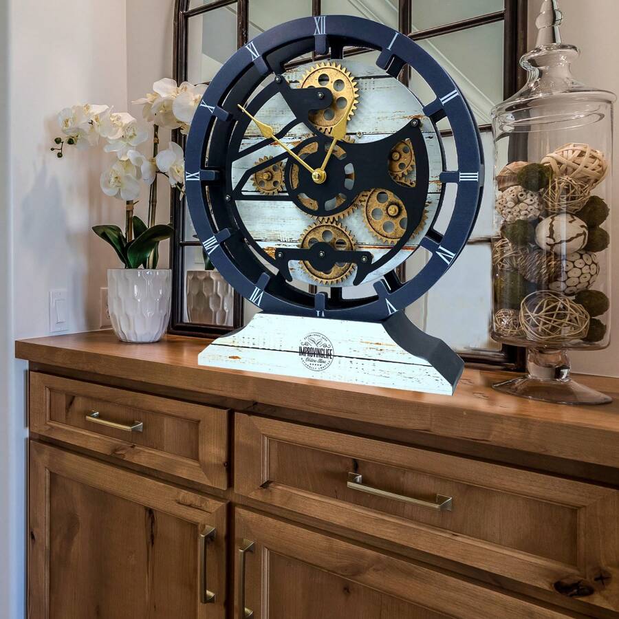 The Gears Clock Wall Clock 16 Inches With Real Moving Gear Convertible ...