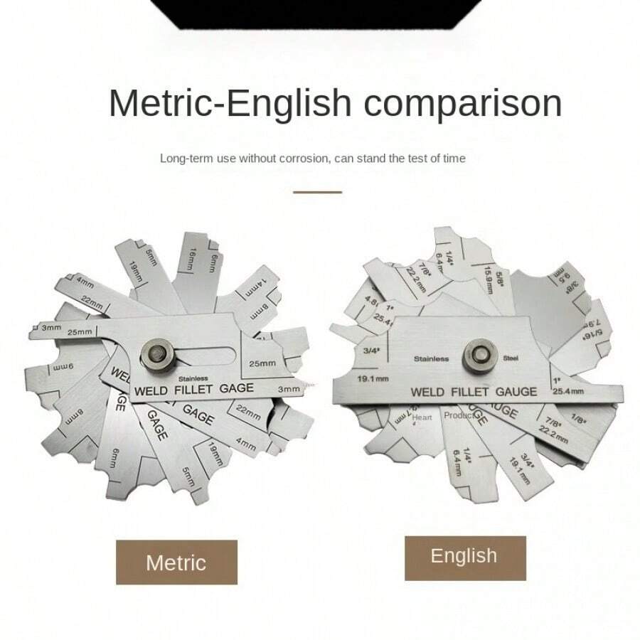 Stainless Steel Weld Gauge MG-11 Metric Angle Welding Gauge Seven ...