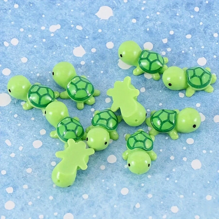 10pcs Mini Resin Turtle Decorations, Suitable For DIY Miniature Fairy ...