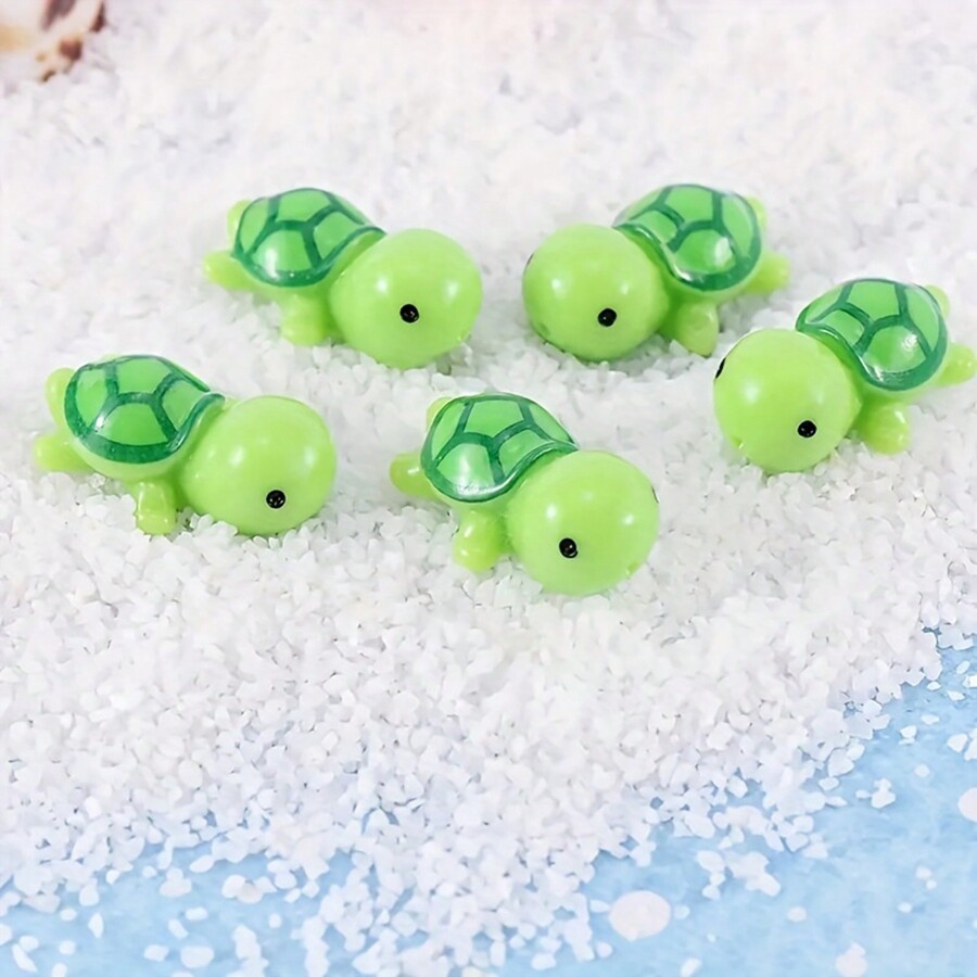 10pcs Mini Resin Turtle Decorations, Suitable For DIY Miniature Fairy ...