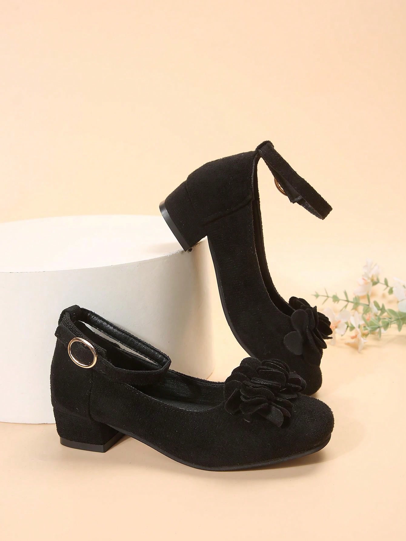 New Arrival Children'S High Heel Round Toe Magic Tape Princess Dance ...
