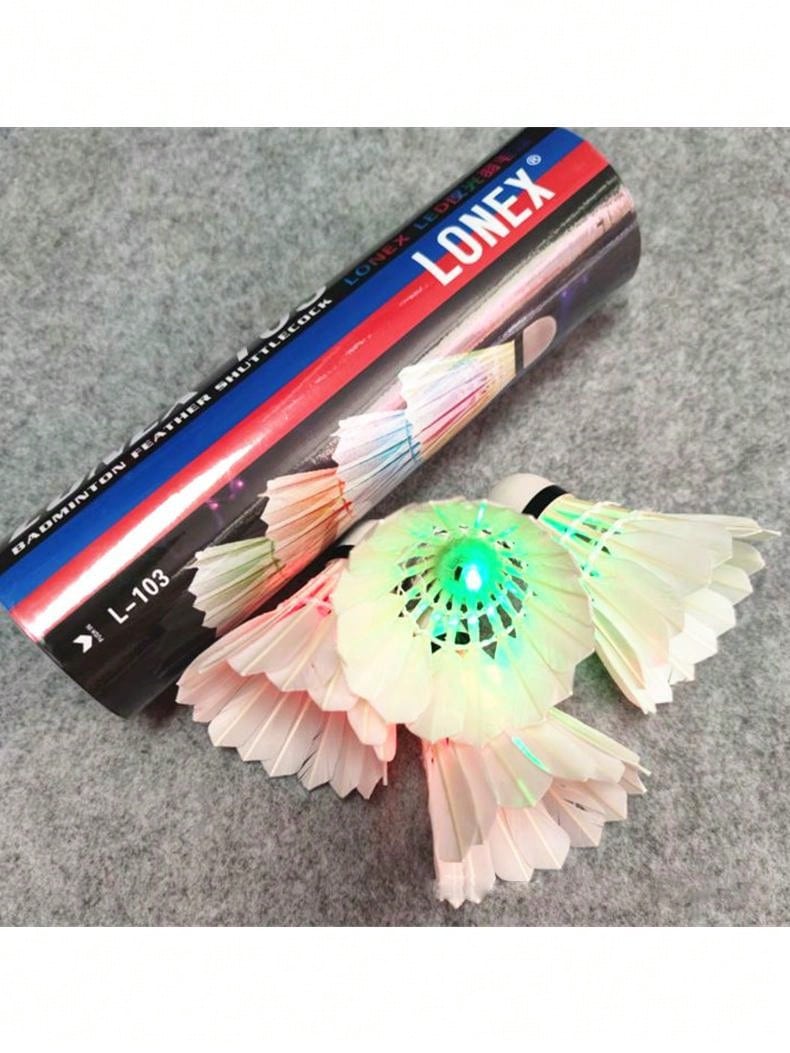 4 Equipped With Light Badminton Luminous Badminton LED Light Night With ...