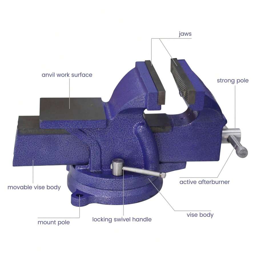 6" Bench Vise, Table Vise Clamp-On With 360° Swivel Base, Heavy Duty ...