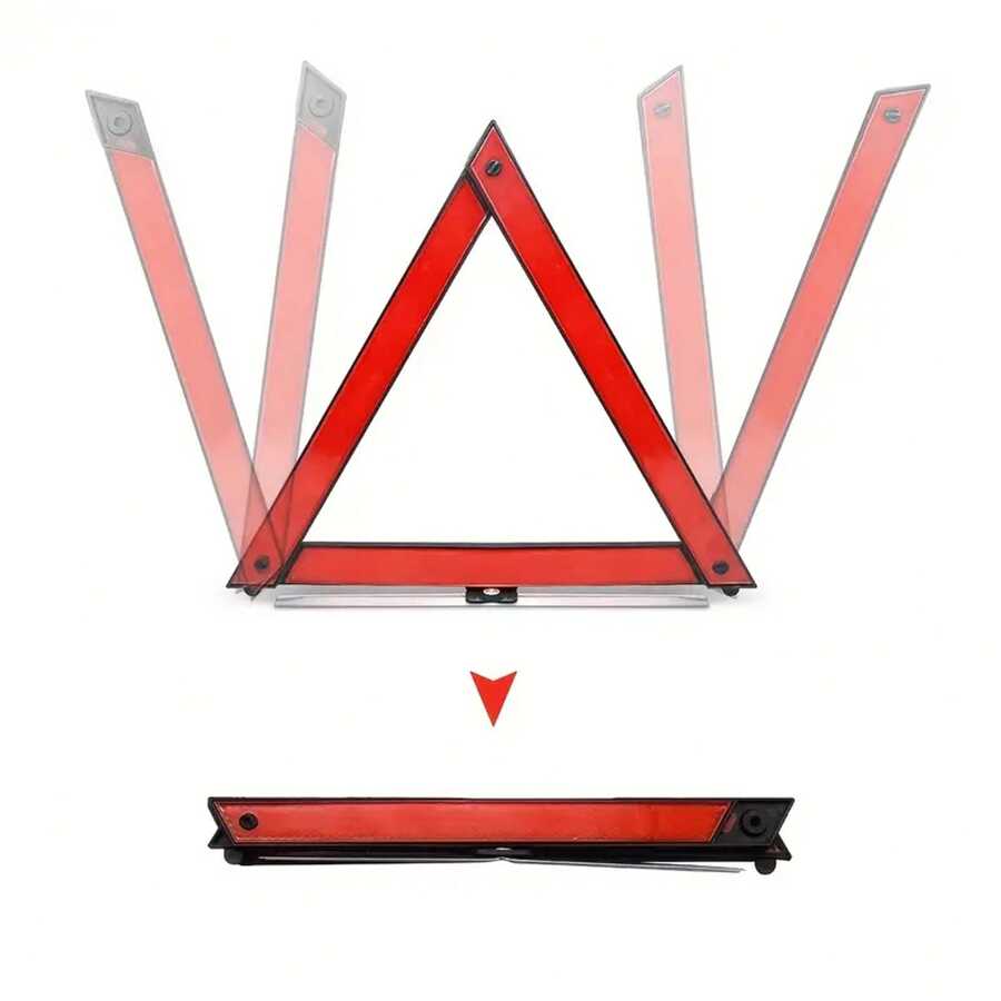 1pc Car Safety Triangle Warning Sign Foldable Triangle Frame For Hazard ...