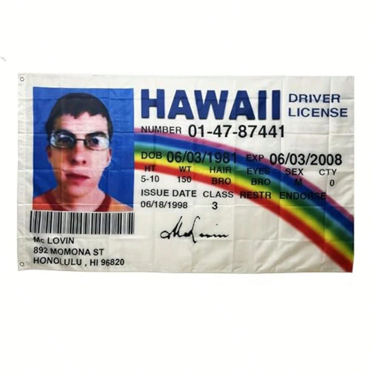 Polyester Fake ID Driver License Flags College Dorm Banner 3x5FT ...