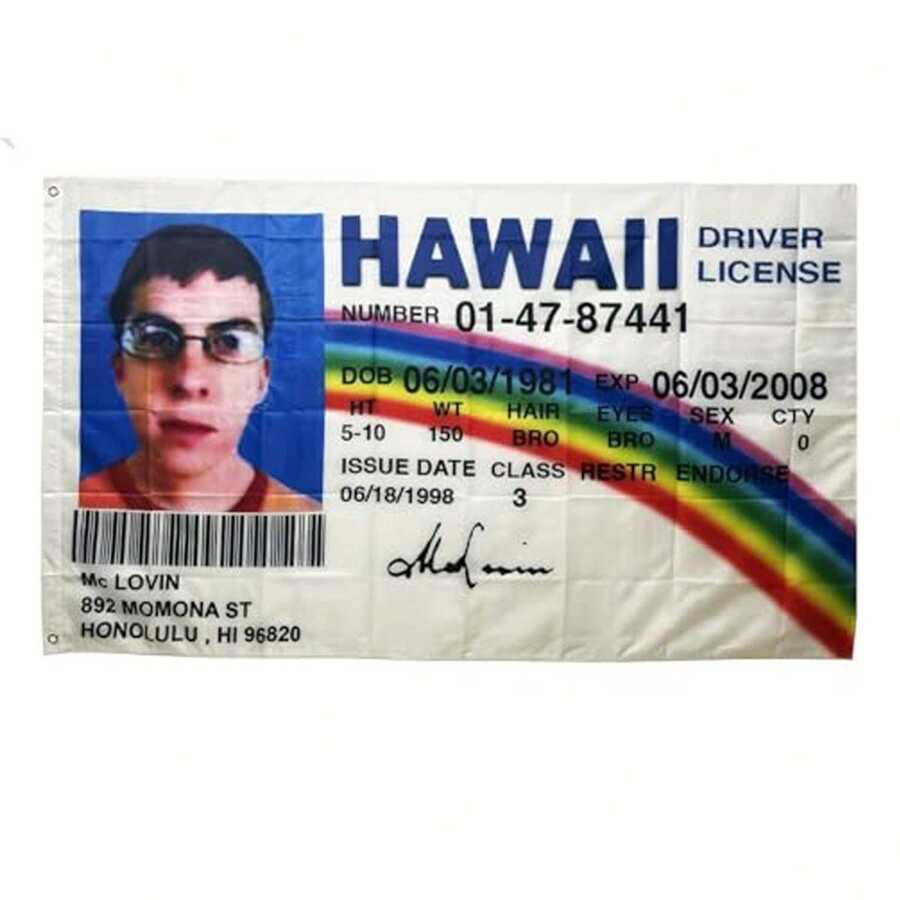 Polyester Fake ID Driver License Flags College Dorm Banner 3x5FT ...