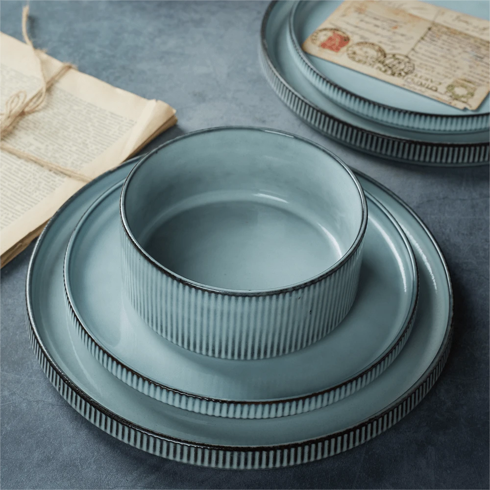 Famiware Star Stoneware Dinnerware Sets, Dish Set With 4Pcs Dinner ...