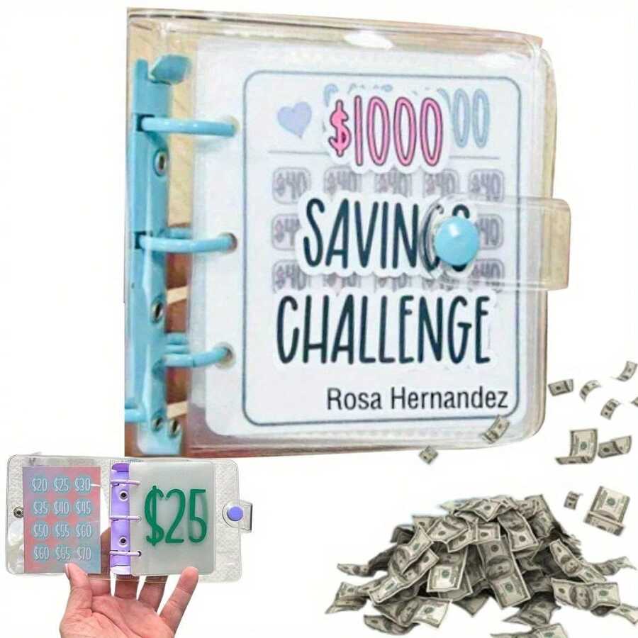 1000 Savings Challenge Binder, Money Saving Binder, Savings Challenges ...