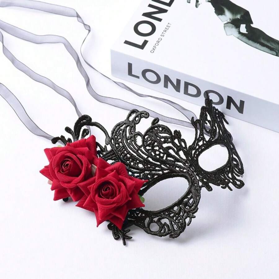 Gold Plated Lace Rose Mask New Flower Thickened Sexy And Fun Eye Mask ...
