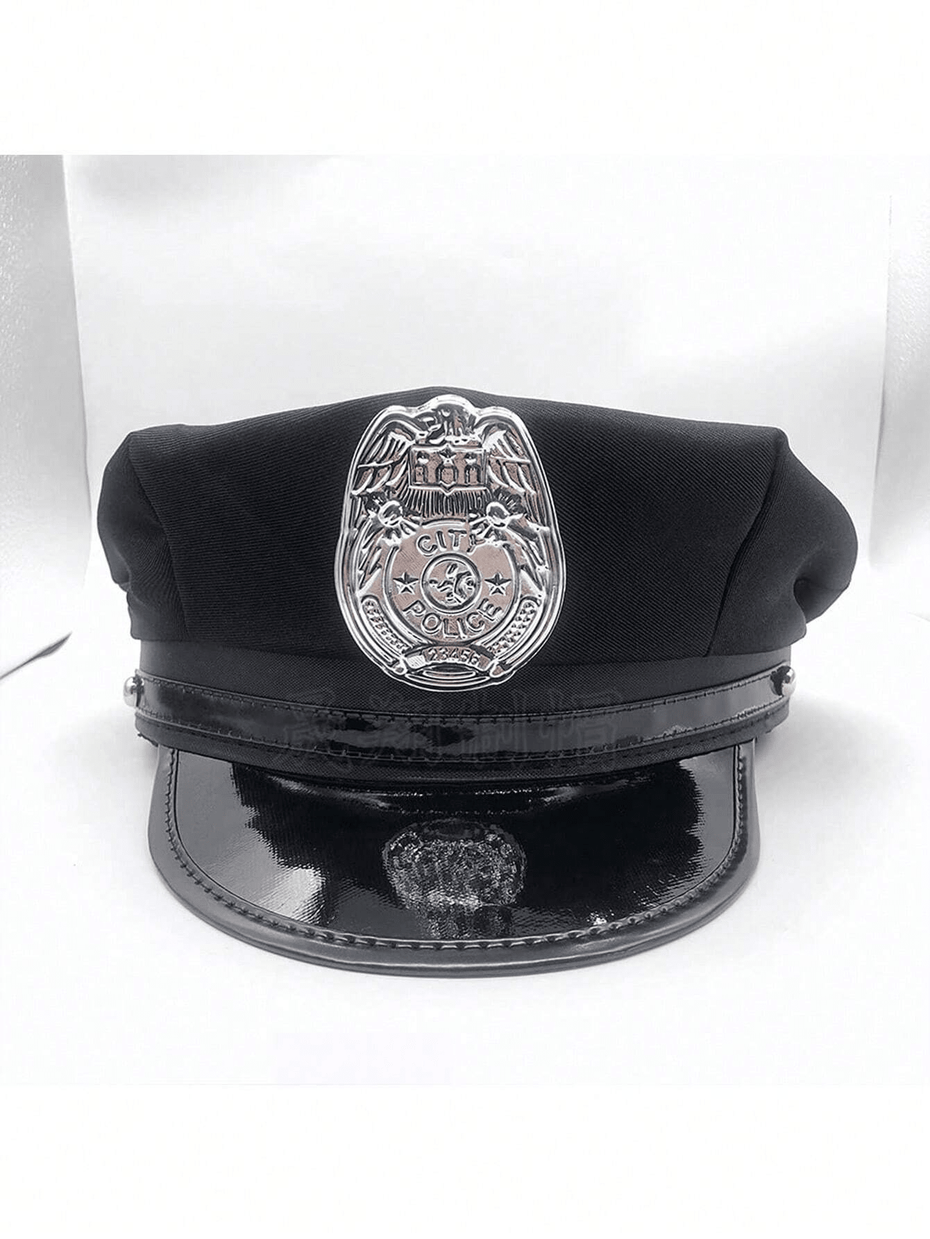 1pc Unisex European And American-Style Black Police Hat Role-Playing ...
