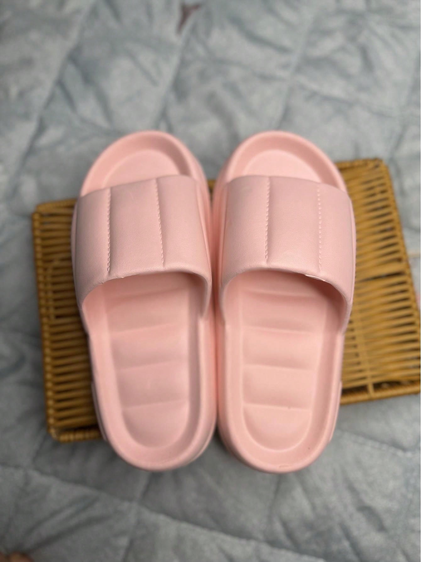 Summer Couple's Anti-Slip Soft Sole Indoor Home Slippers With Poop ...