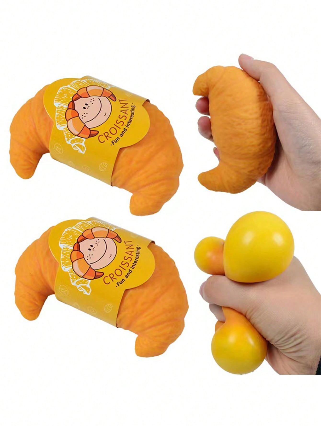 Stress Relief Toy Squishy Bread, Shape Of Croissant Horn, Simulation ...